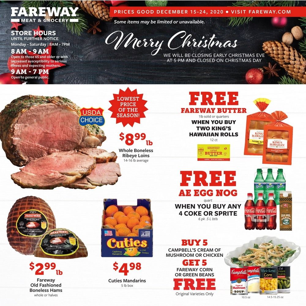 Fareway Weekly Ad Dec 15 – Dec 24, 2020