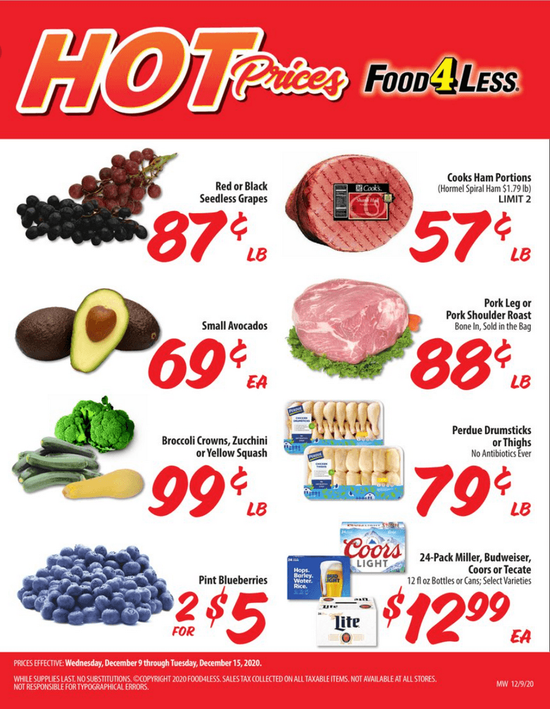 Food 4 Less Weekly Ad Dec 09 – Dec 15, 2020