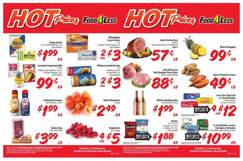 Food 4 Less Weekly Ad Dec 16 – Dec 24, 2020