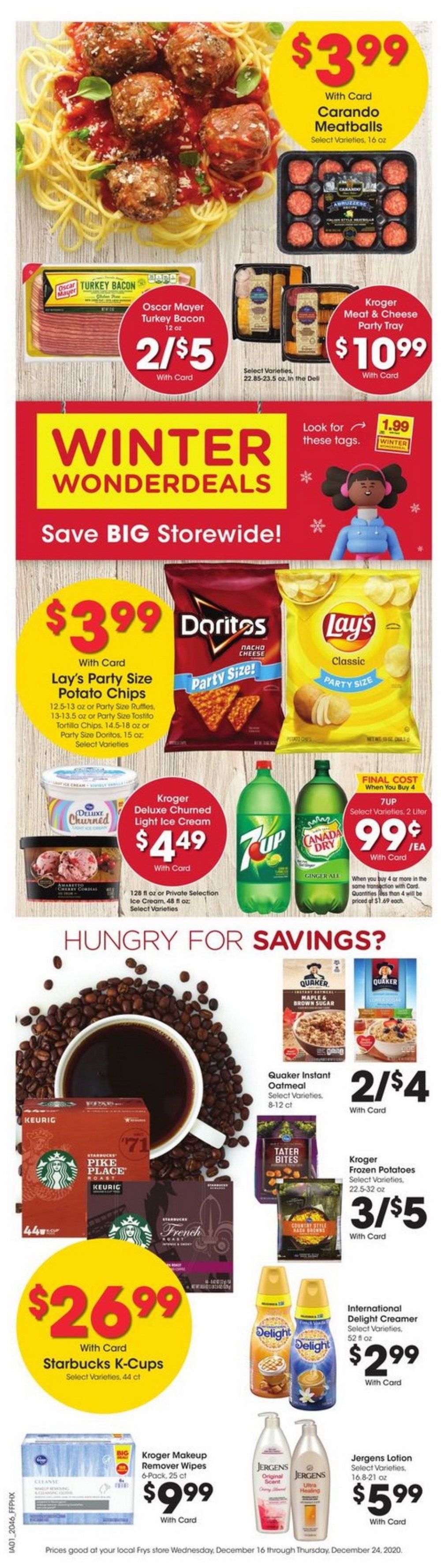 Fry's Food Weekly Ad Dec 16 – Dec 24, 2020