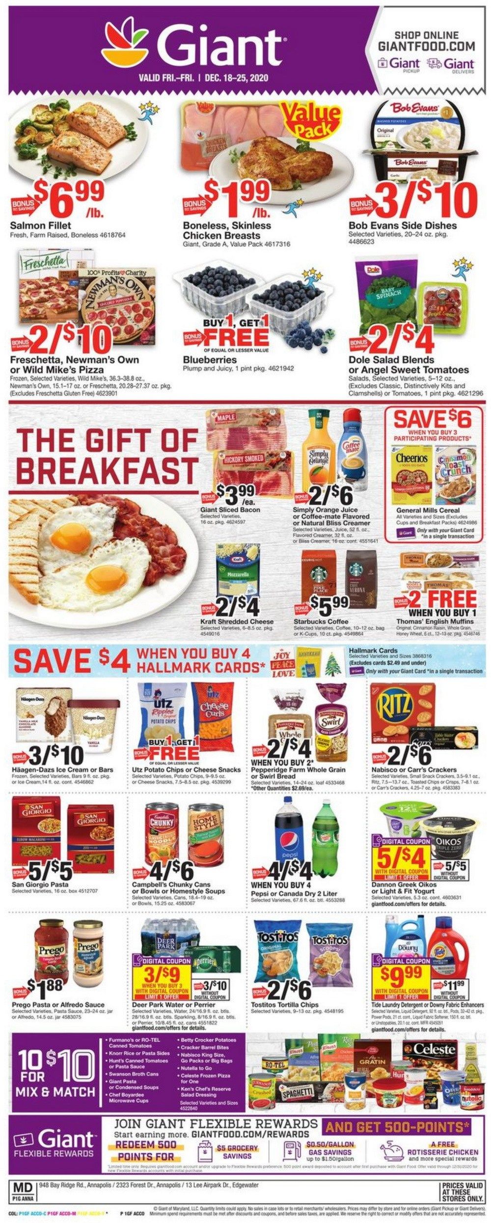 Giant Food Weekly Ad Dec 18 – Dec 25, 2020