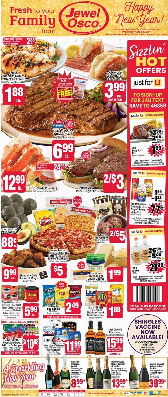 Jewel Osco Weekly Ad Dec 26 – Jan 01, 2021