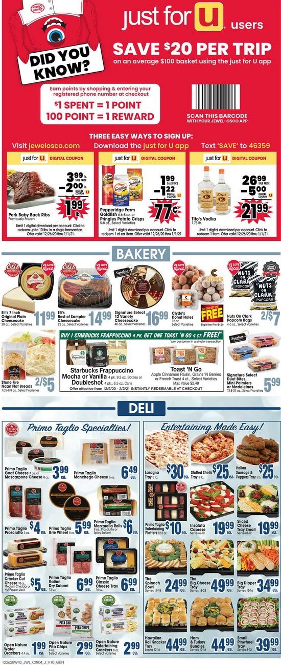Jewel Osco Weekly Ad Dec 26 – Jan 01, 2021