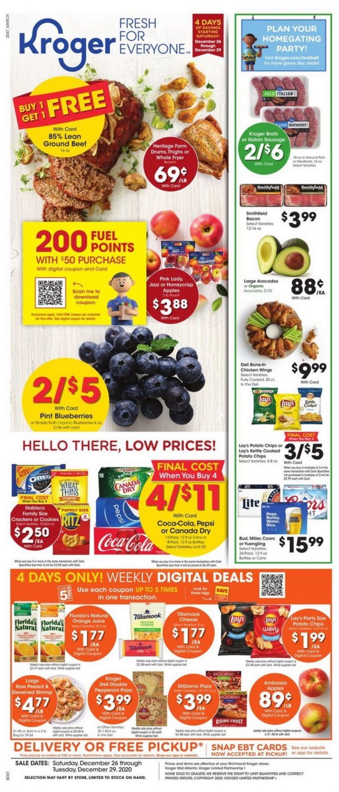 Kroger Weekly Ad Dec 26 – Dec 29, 2020
