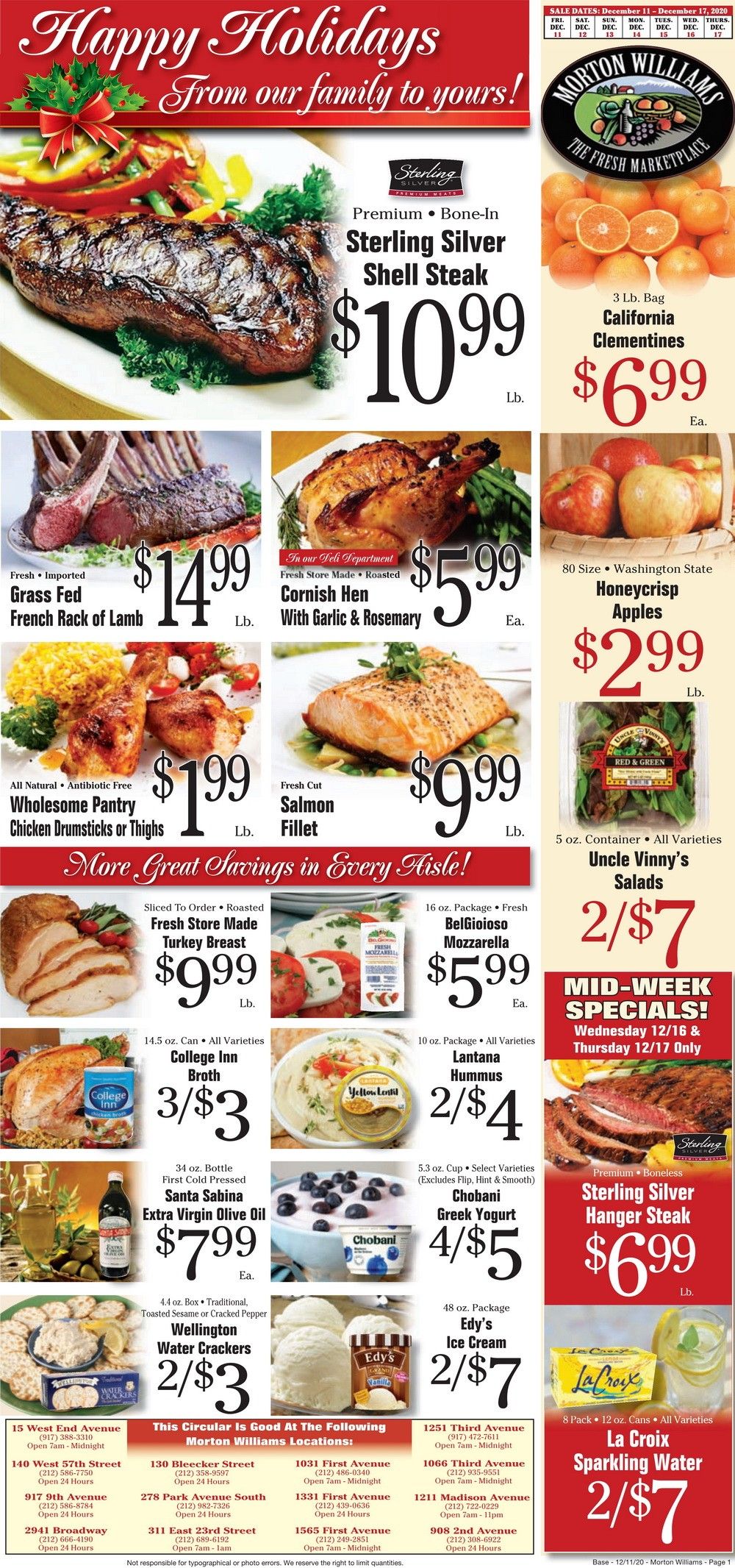 Morton Williams Weekly Ad Dec 11 – Dec 17, 2020