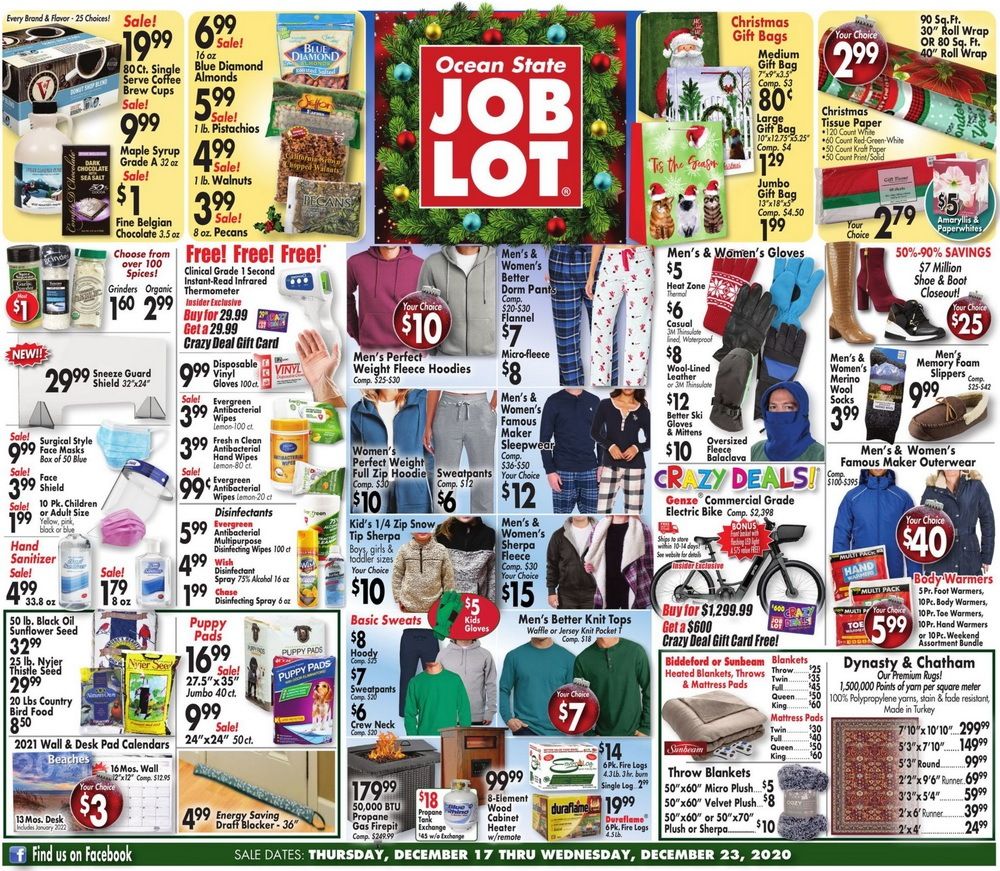 Ocean State Job Lot Weekly Ad Dec 17 – Dec 23, 2020