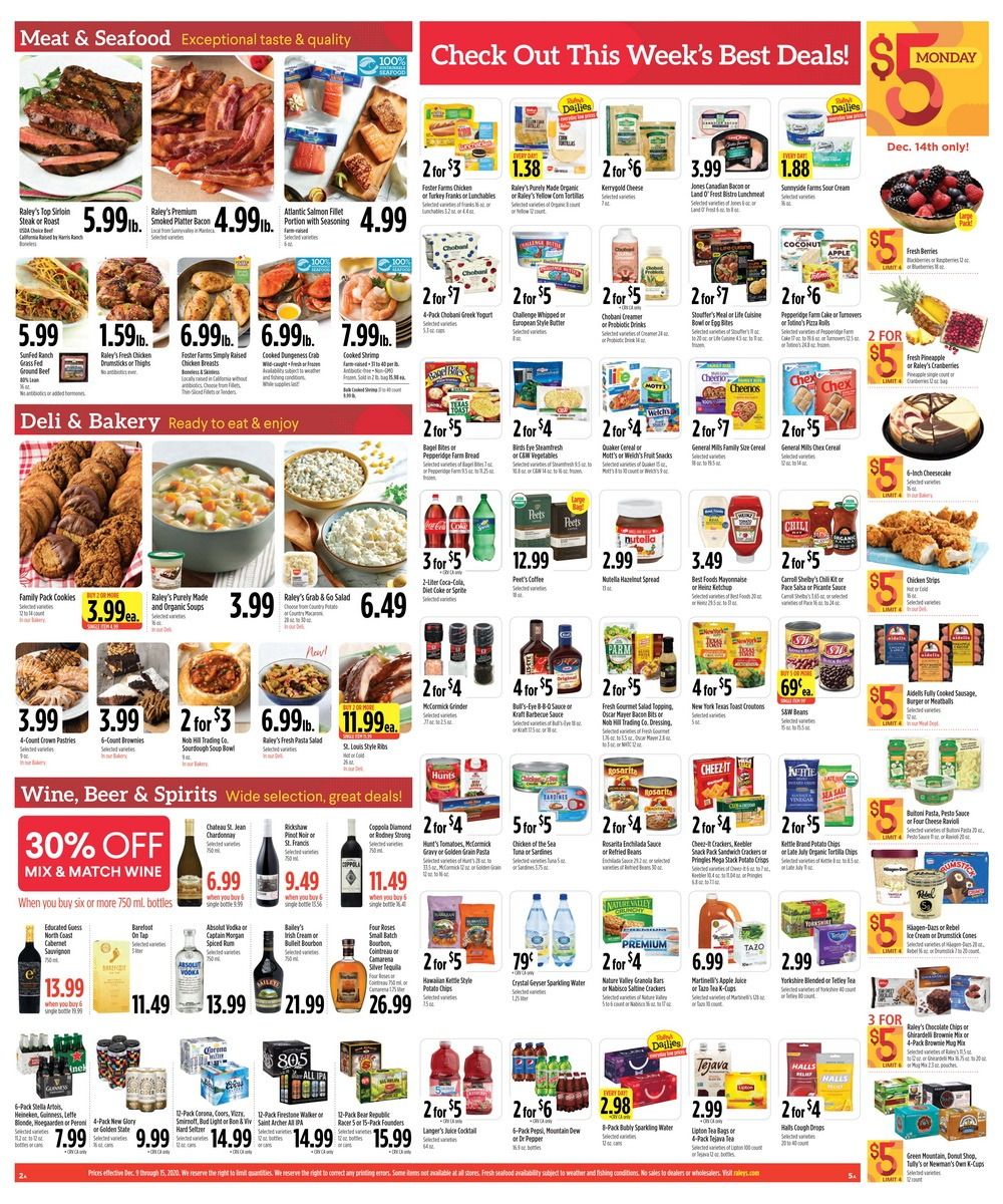 Raley's Supermarkets Weekly Ad Dec 09 – Dec 15, 2020