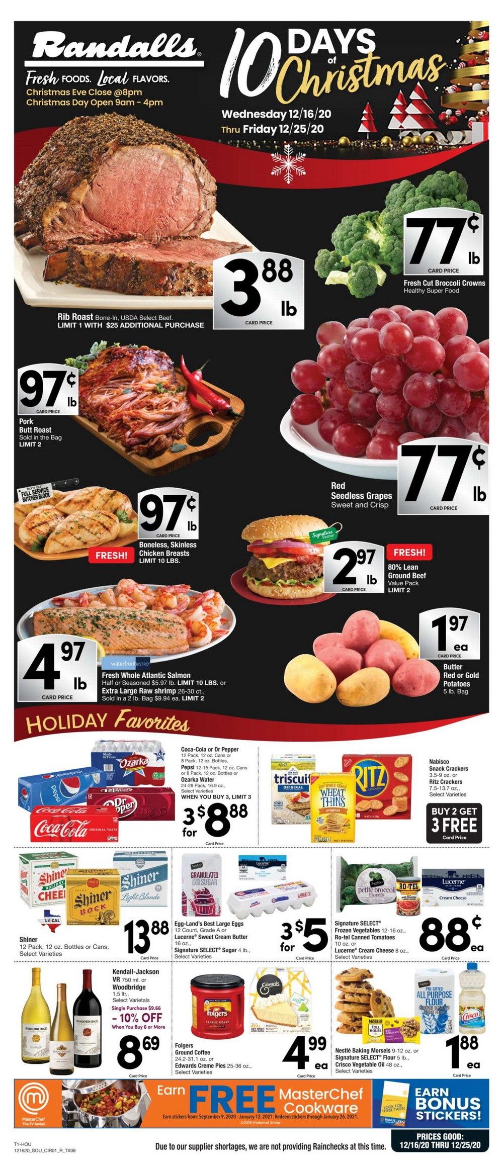 Randalls Weekly Ad Dec 16 – Dec 25, 2020