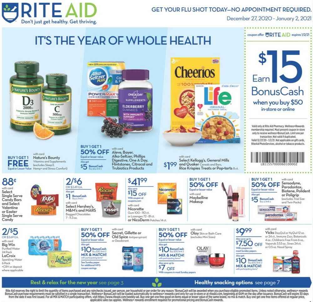 Rite Aid Weekly Ad Dec 27, 2020 – Jan 02, 2021