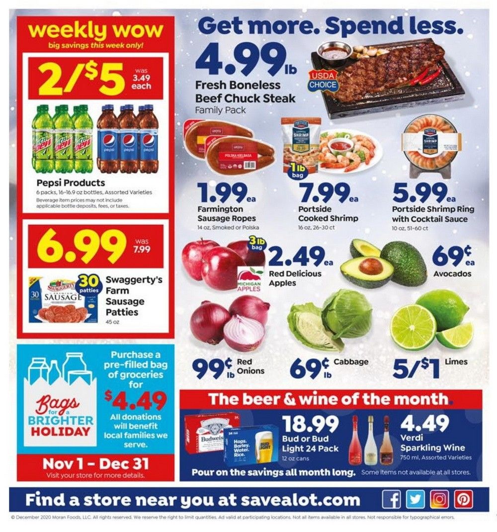 Save A Lot Weekly Ad Dec 02 – Dec 08, 2020