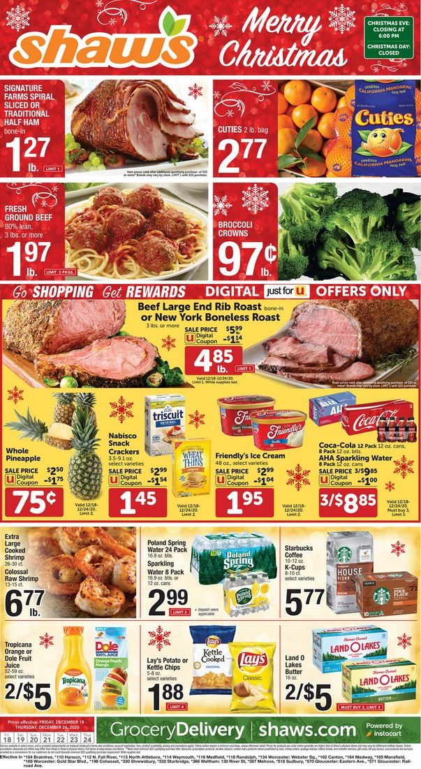 Shaw's Weekly Ad Dec 18 – Dec 24, 2020
