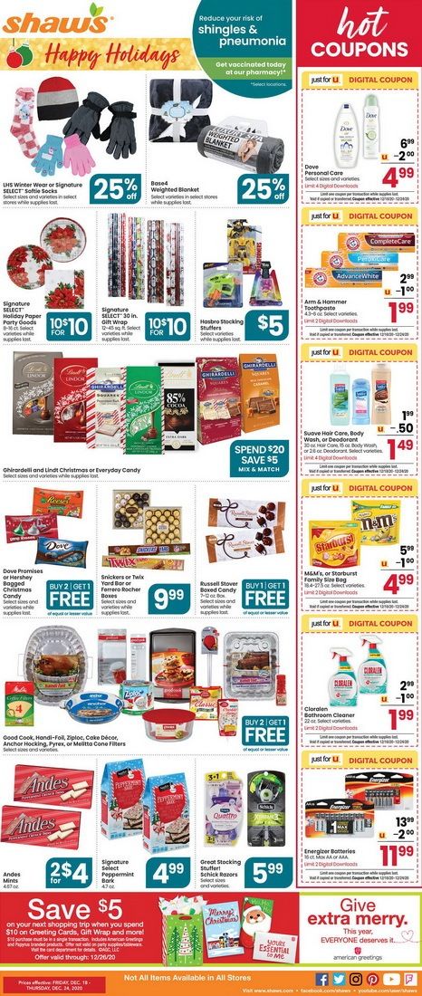 Shaw's Weekly Ad Dec 18 – Dec 24, 2020