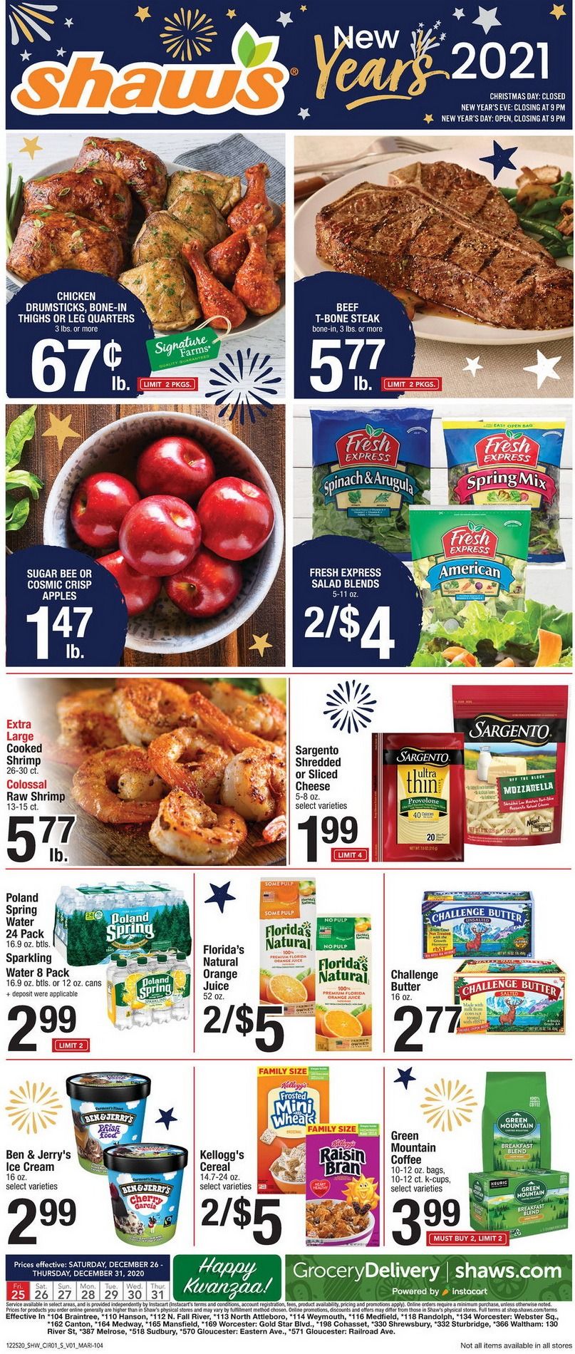 Shaw's Weekly Ad Dec 25 – Dec 31, 2020