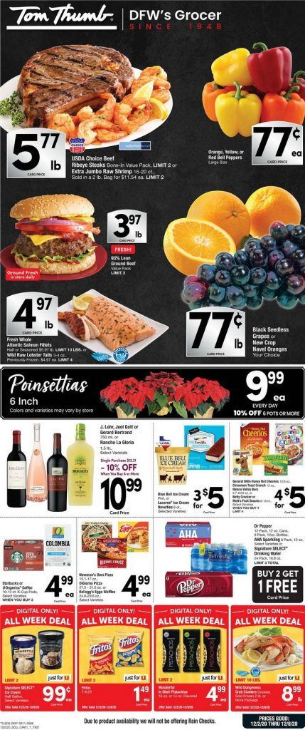 Tom Thumb Weekly Ad Dec 02 – Dec 08, 2020