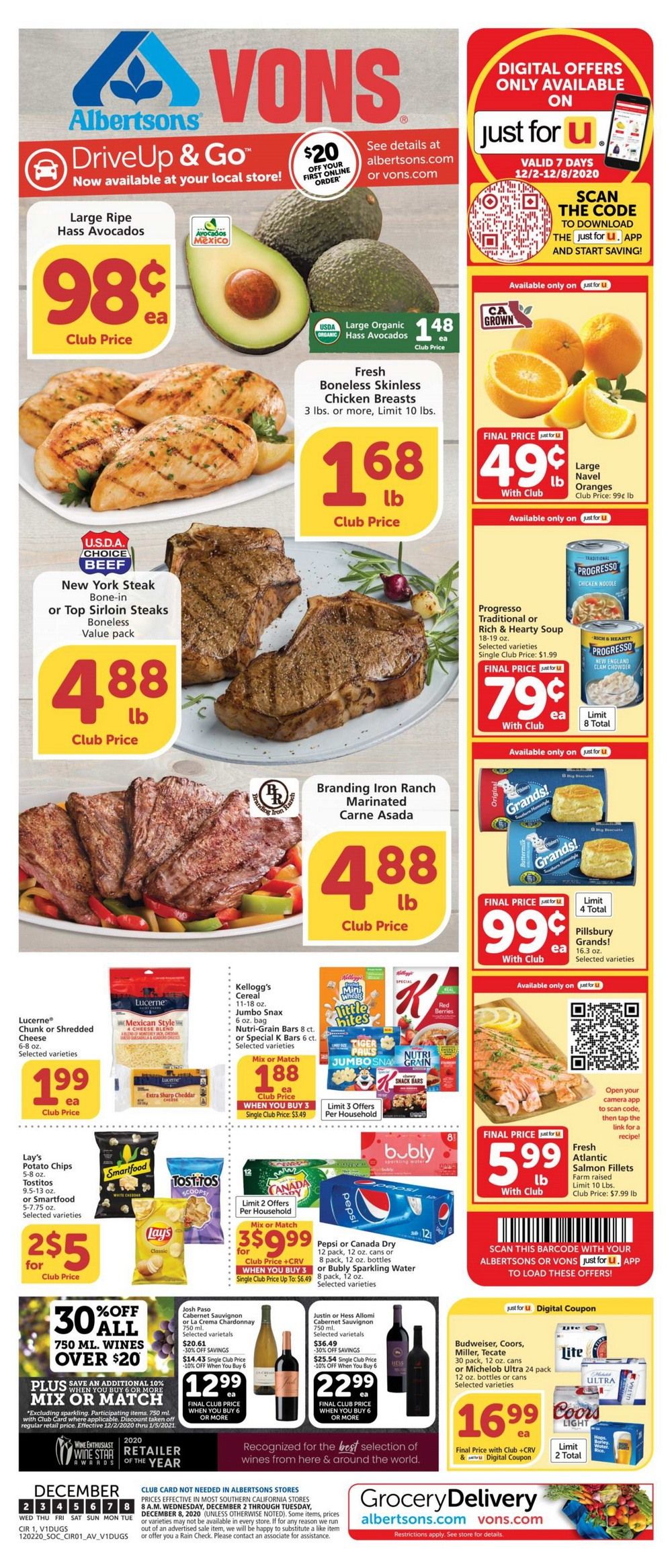 Vons Weekly Ad Dec 02 – Dec 08, 2020