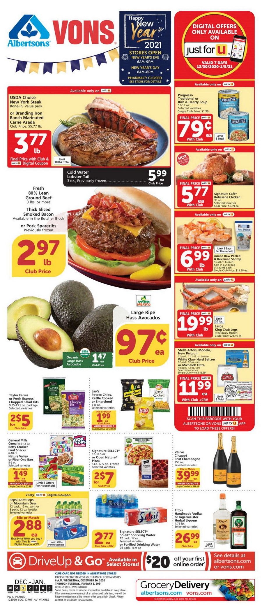 Vons Weekly Ad Dec 30, 2020 – Jan 05, 2021