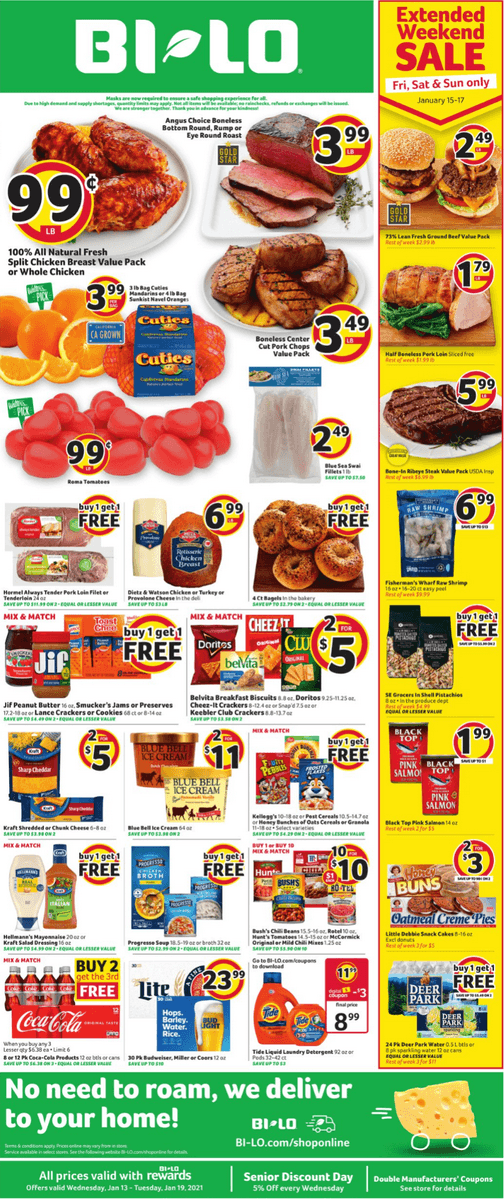BI-LO Weekly Ad Jan 13 – Jan 19, 2021