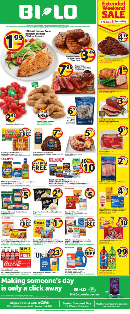 BI-LO Weekly Ad Jan 27 – Feb 03, 2021