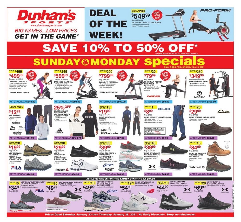 Dunham's Sports Weekly Ad Jan 23 – Jan 28, 2021