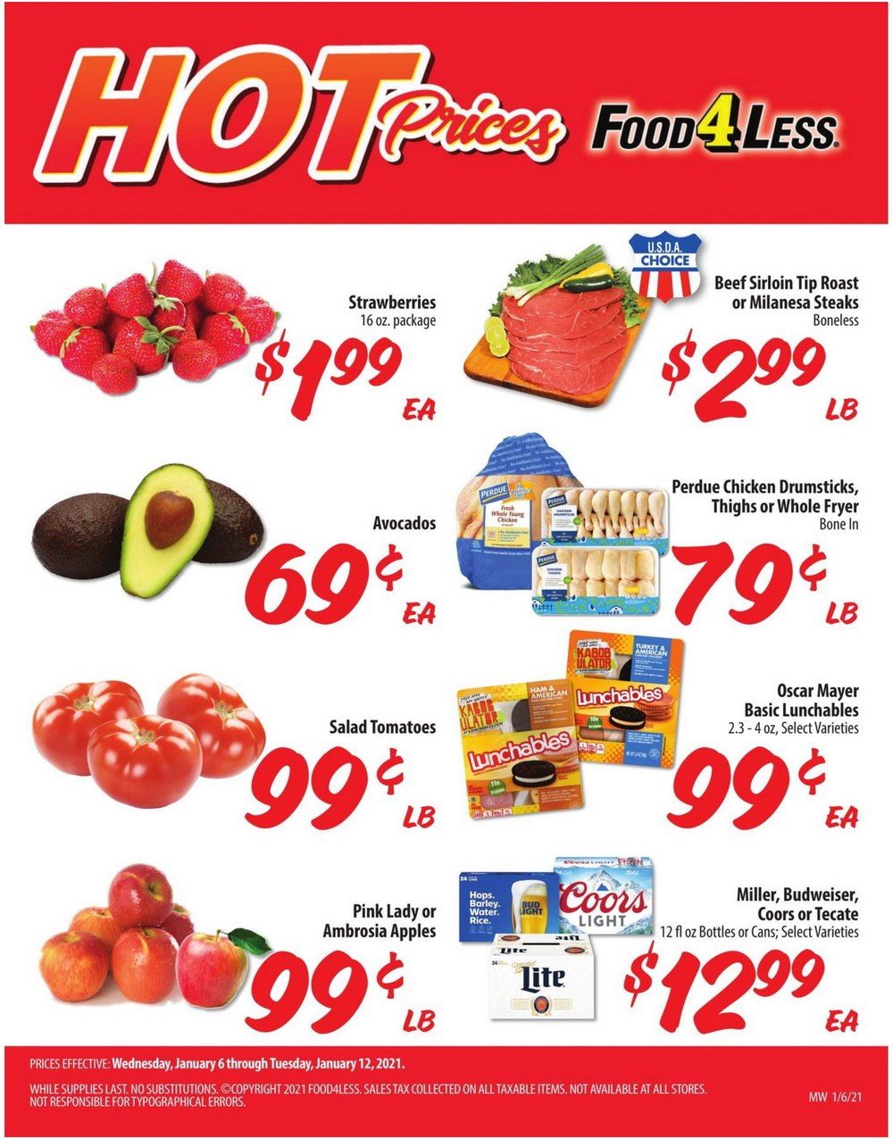 Food 4 Less Weekly Ad Jan 06 – Jan 12, 2021