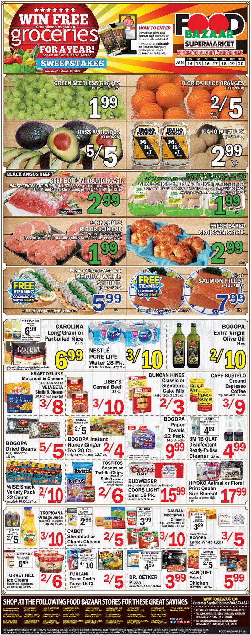Food Bazaar Weekly Ad Jan 14 – Jan 20, 2021