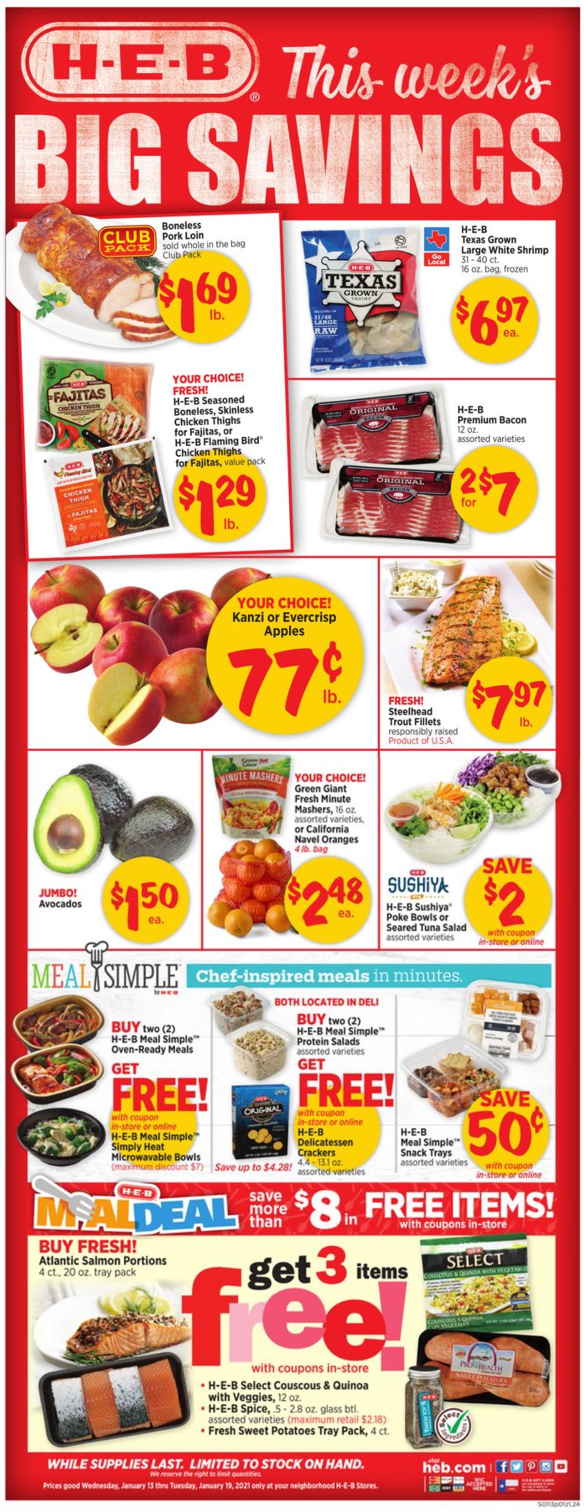 HEB Weekly Ad Jan 13 – Jan 19, 2021