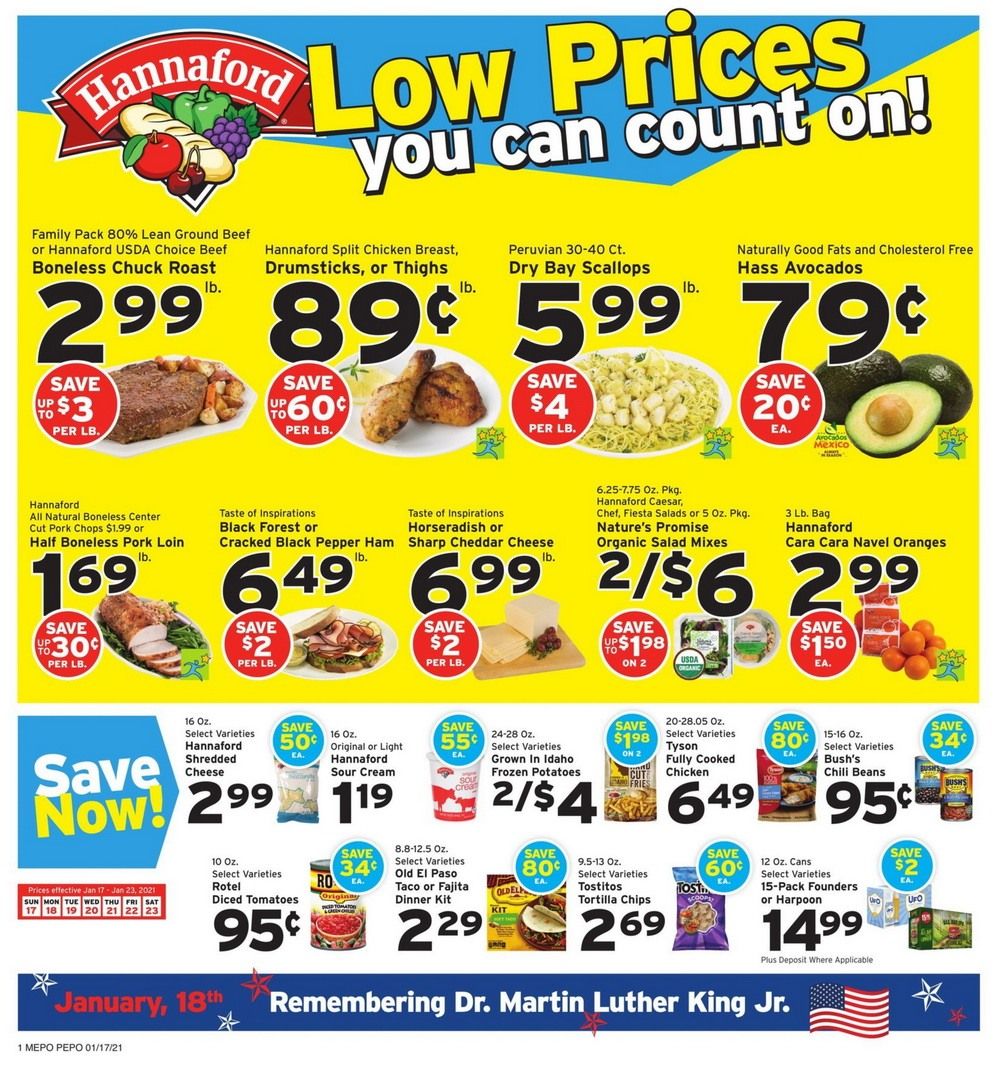 Hannaford Weekly Ad Jan 17 – Jan 23, 2021