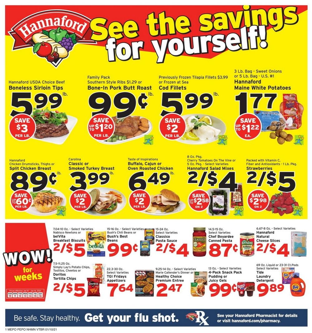 Hannaford Weekly Ad Jan 10 – Jan 16, 2021