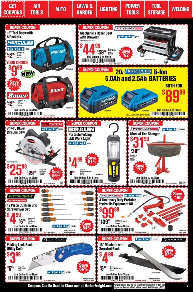 Harbor Freight Flyer Sale Jan 01 – Jan 28, 2021