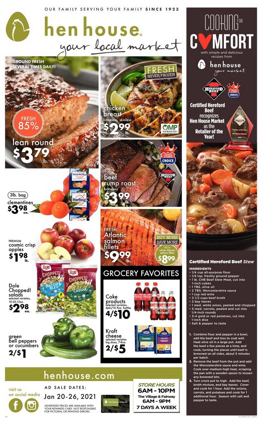 Hen House Weekly Circular Jan 20 – Jan 26, 2021