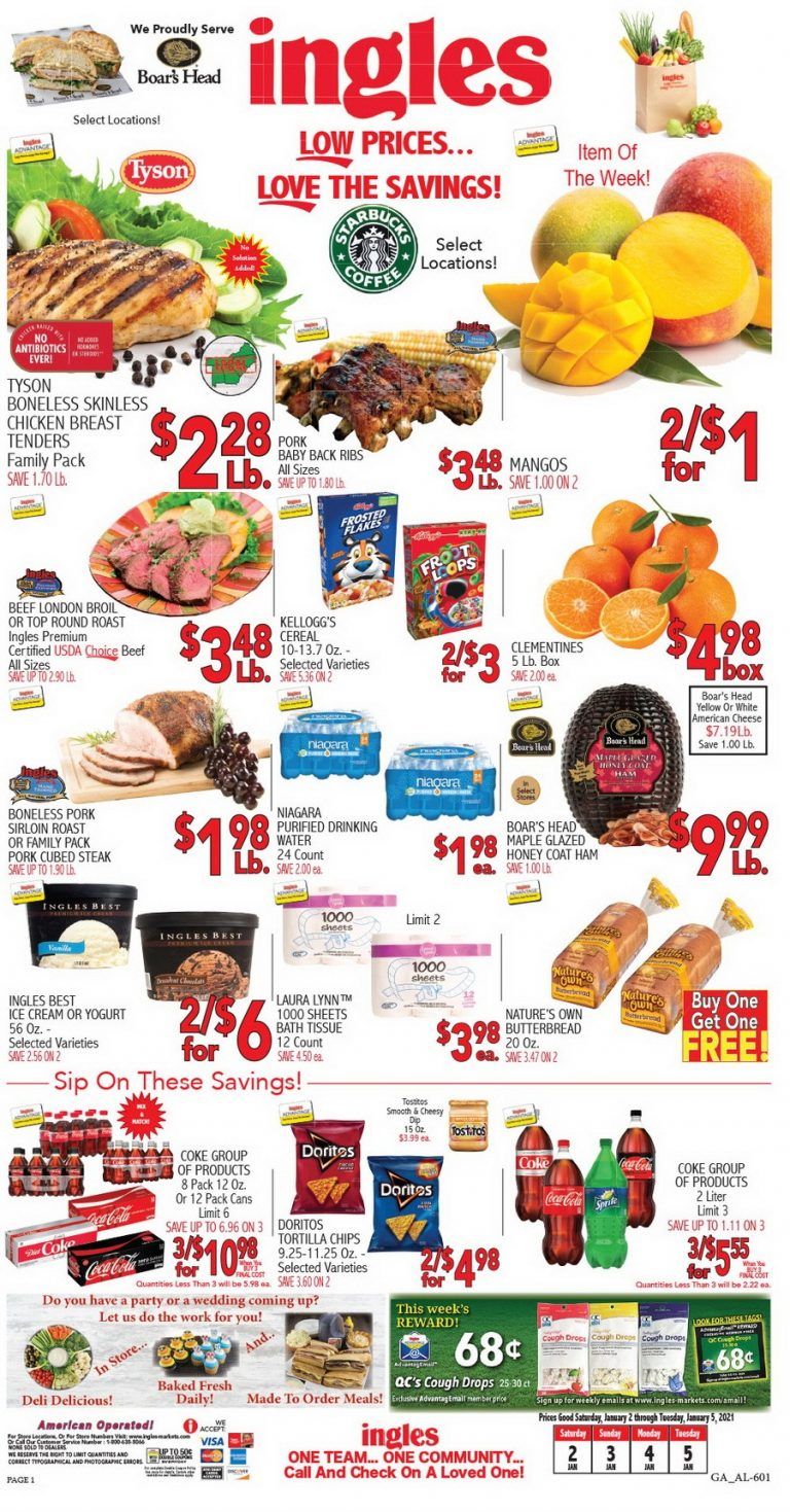 Ingles Weekly Ad Jan 02 – Jan 05, 2021
