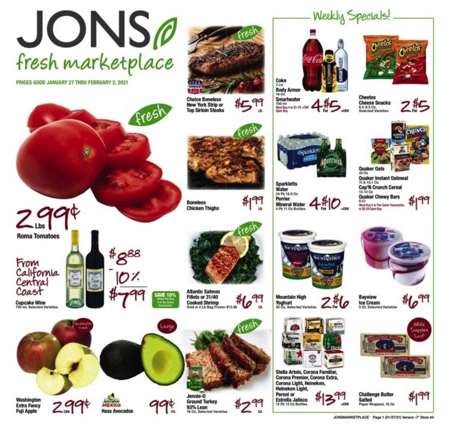 Jons Weekly Ad Jan 27 – Feb 02, 2021