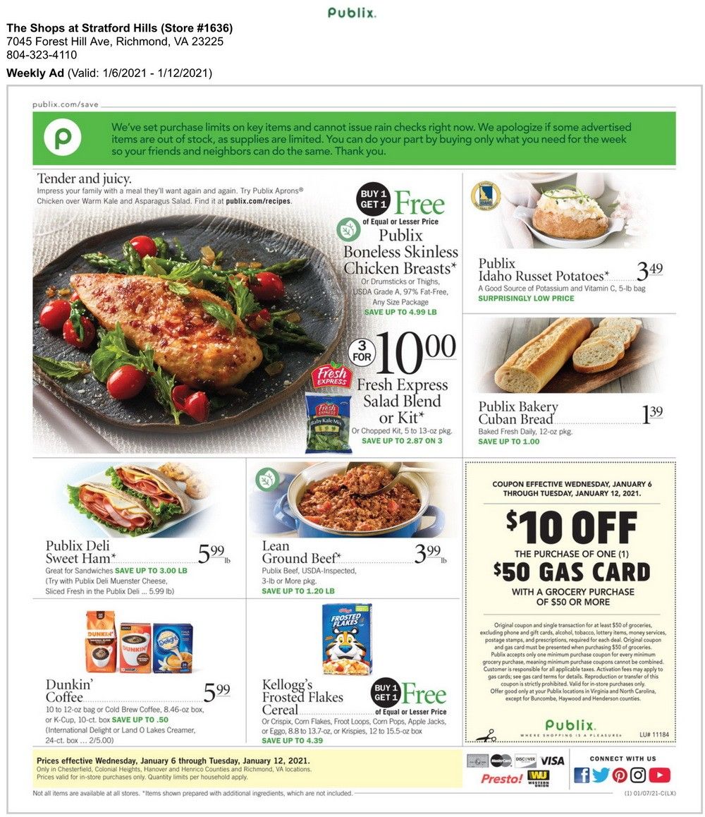 Publix Weekly Ad Jan 06 – Jan 12, 2021