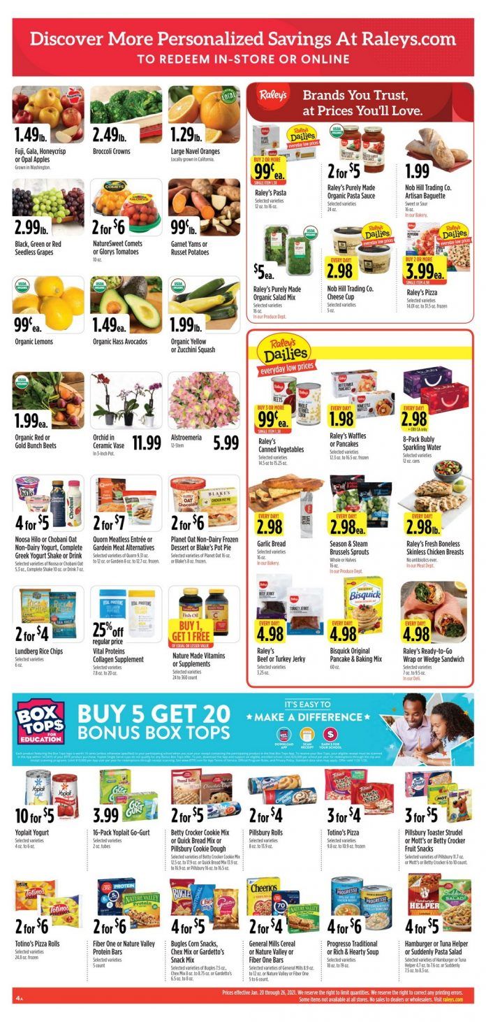 Raley's Supermarkets Weekly Ad Jan 20 – Jan 26, 2021