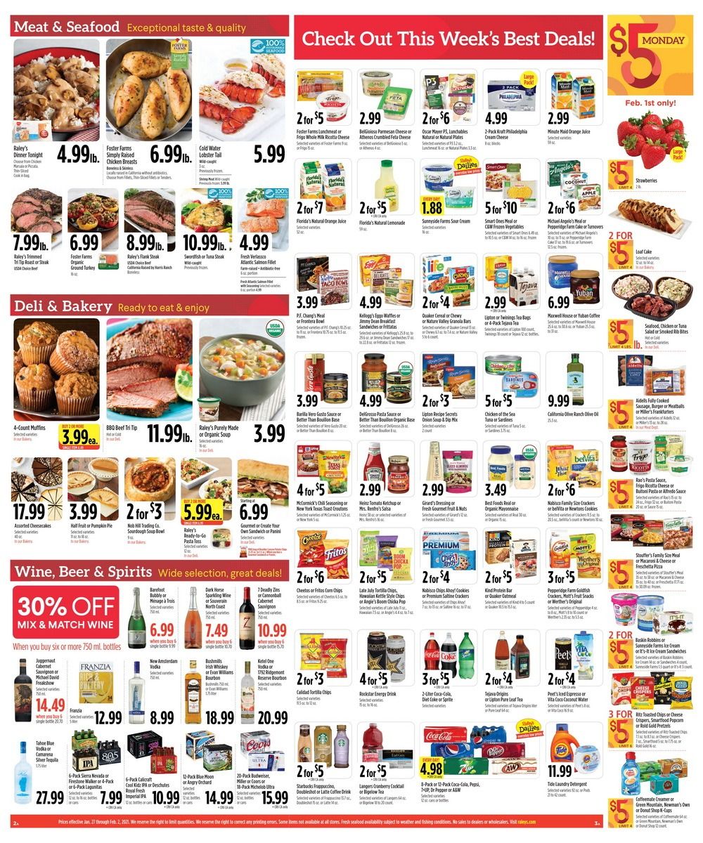 Raley's Supermarkets Weekly Ad Jan 27 – Feb 02, 2021