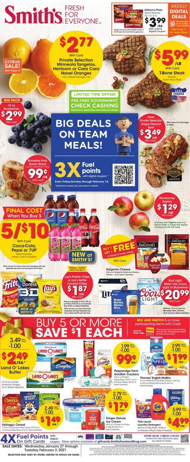 Smith's Food and Drug Weekly Ad Jan 27 – Feb 02, 2021