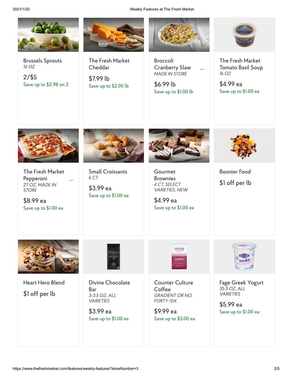 The Fresh Market Weekly Ad Jan 20 – Jan 26, 2021