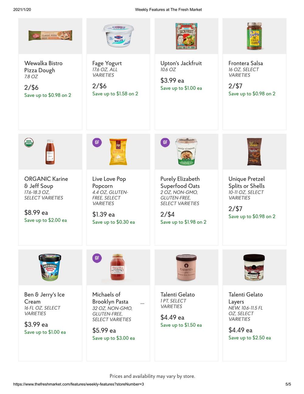 The Fresh Market Weekly Ad Jan 20 – Jan 26, 2021