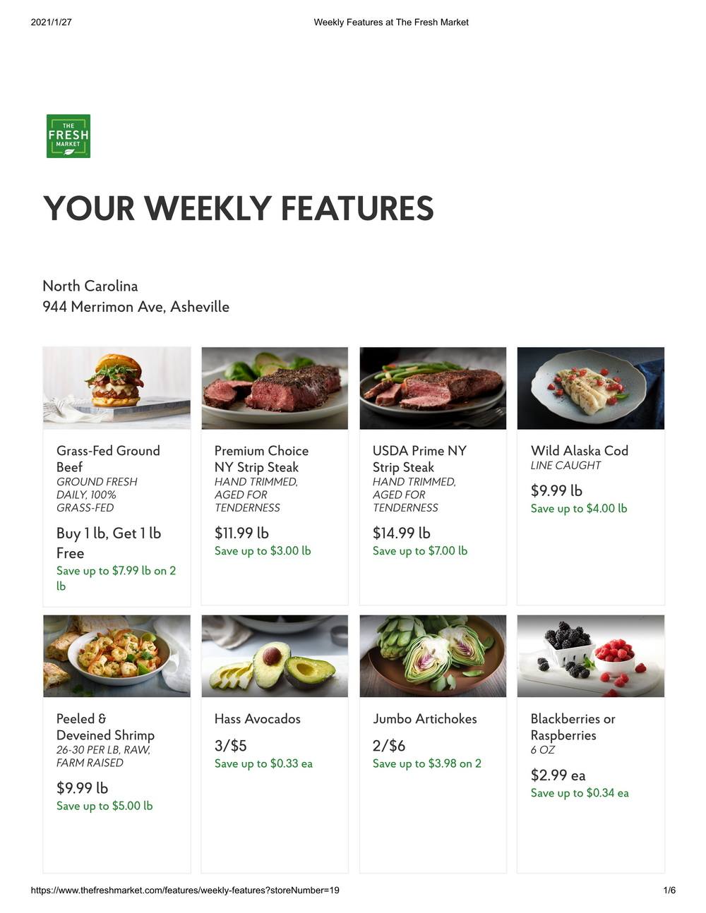 The Fresh Market Weekly Ad Jan 27 – Feb 02, 2021