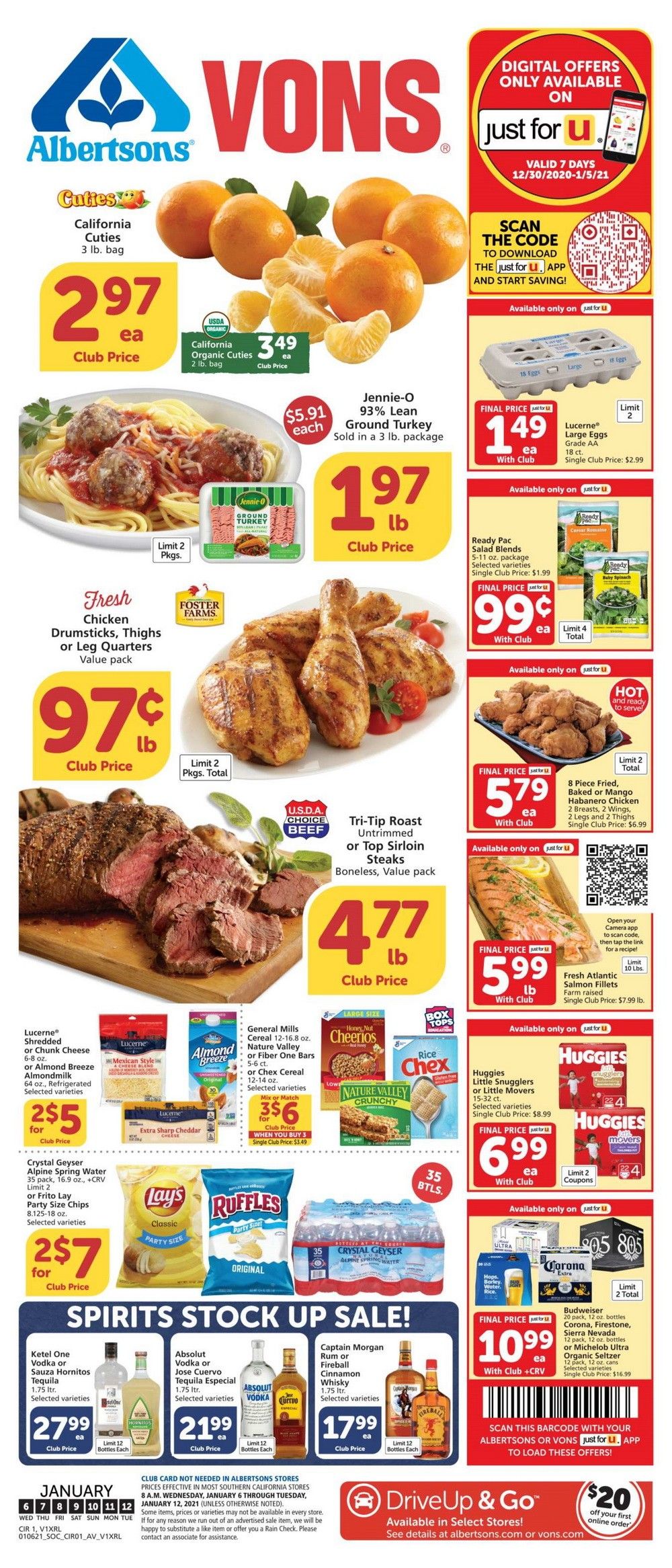 Vons Weekly Ad Jan 06 – Jan 12, 2021