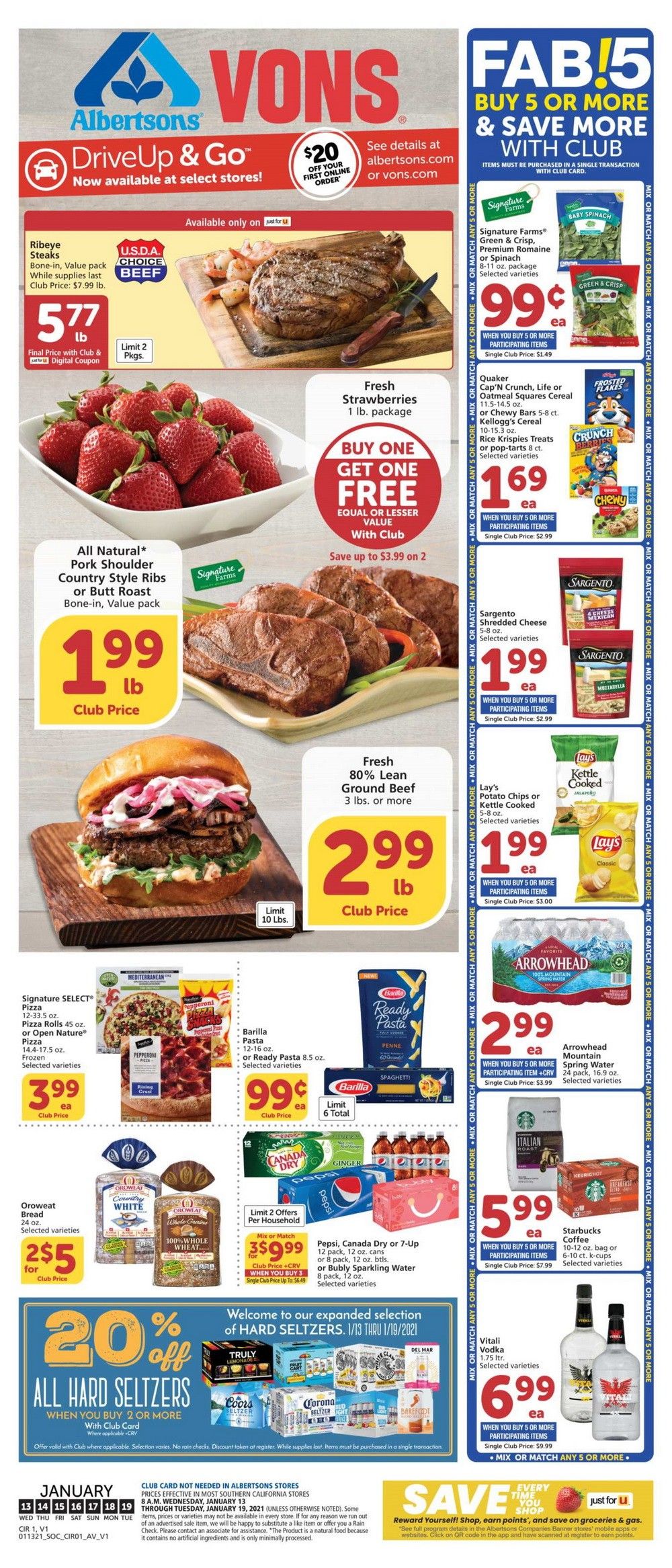 Vons Weekly Ad Jan 13 – Jan 19, 2021