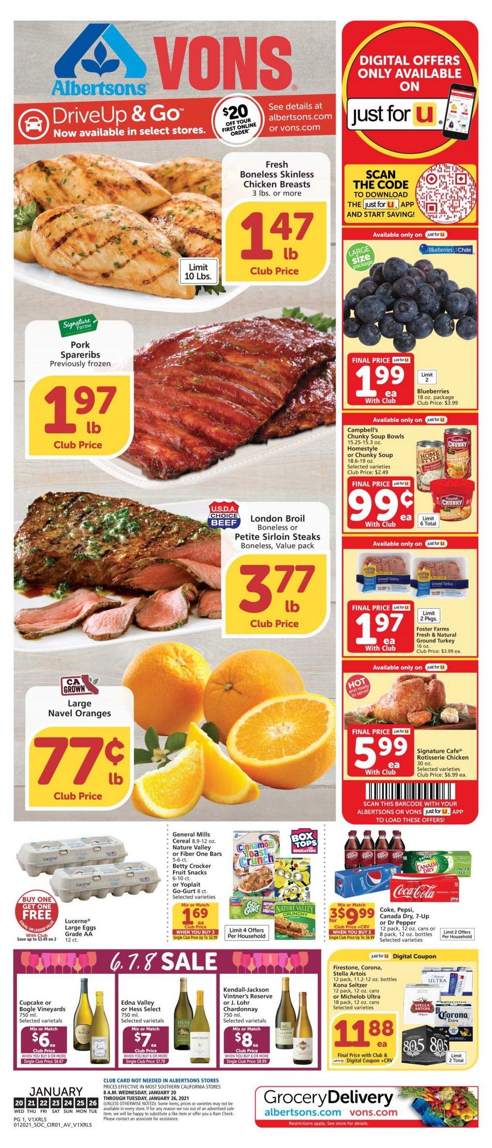 Vons Weekly Ad Jan 20 – Jan 26, 2021