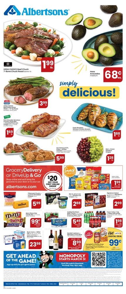 Albertsons Weekly Ad Feb 17 – Feb 23, 2021