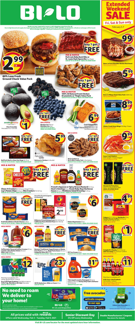 BI-LO Weekly Ad Feb 03 – Feb 10, 2021