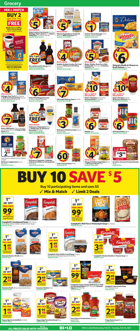 BI-LO Weekly Ad Feb 10 – Feb 16, 2021