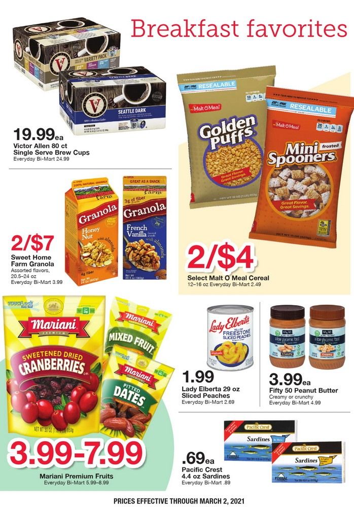 Bi-Mart Weekly Ad Feb 24 – Mar 02, 2021