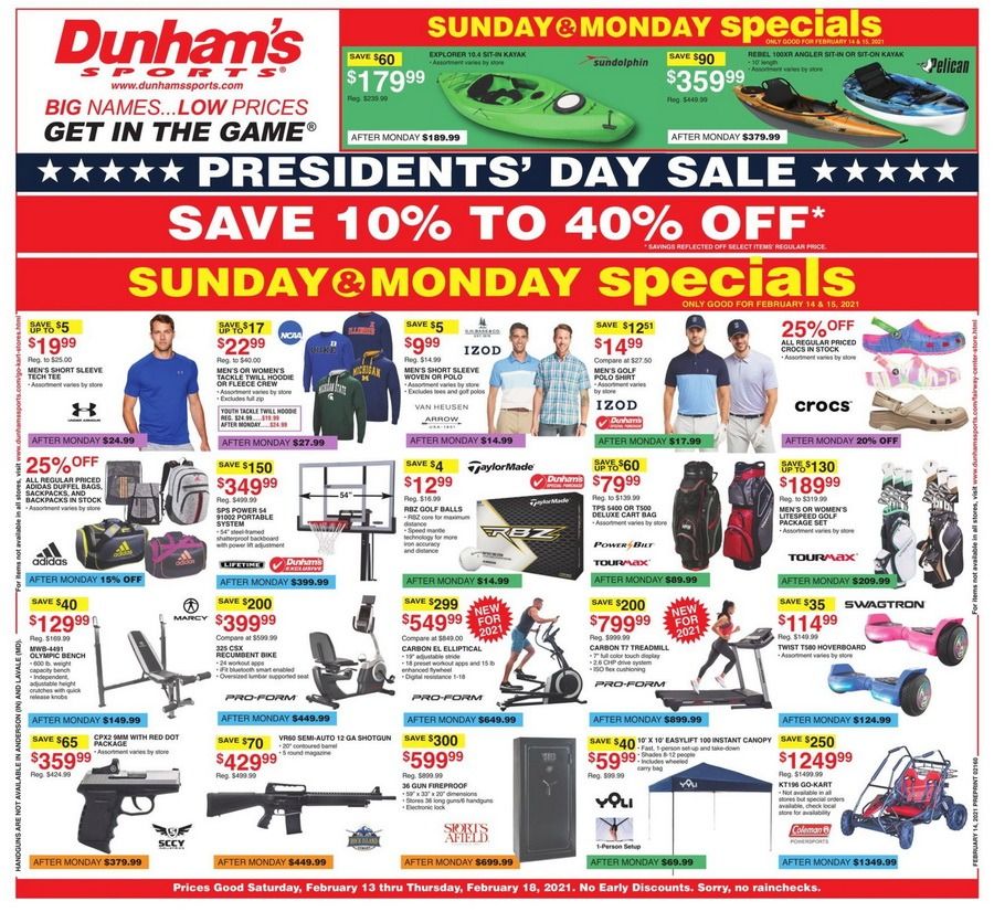 Dunham's Sports Weekly Ad Feb 13 – Feb 18, 2021