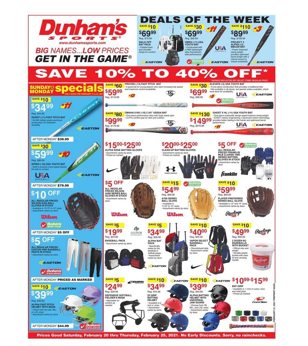 Dunham's Sports Weekly Ad Feb 20 – Feb 25, 2021