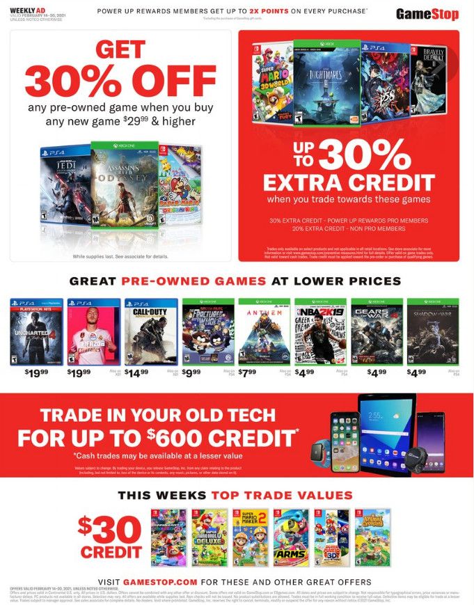 GameStop Weekly Ad Feb 14 – Feb 20, 2021