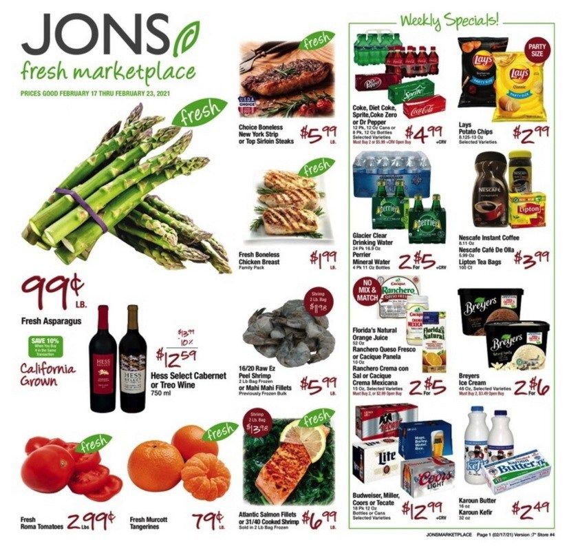 Jons Weekly Ad Feb 17 – Feb 23, 2021